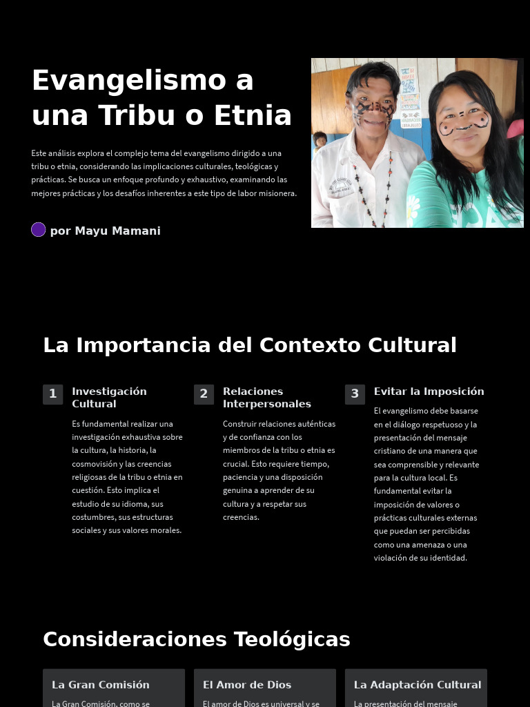 Evangelismo A Una Tribu o Etnia | PDF | Evangélico | Etnicidad