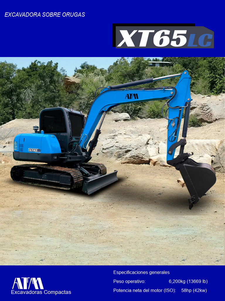 Catalogo Miniexcavadora Atm XT65 | PDF | Engranaje | Motores