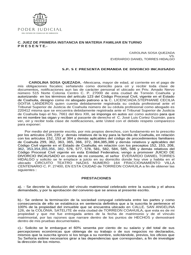Convenio De Divorcio Incausado Ejemplos Y Formatos Wo Vrogue Co/ejemplo De Acta De Divorcio