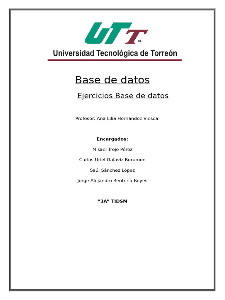 Base Datos | PDF | Bases de datos