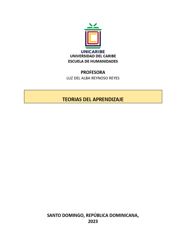 Trabajo Final Psicologia Del Aprendizaje, Grupo 3. | PDF | Pensamiento | Aprendizaje