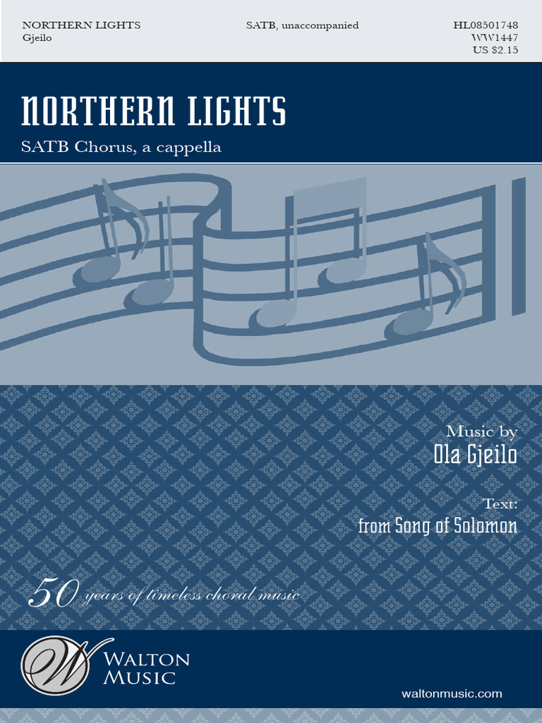 Northern Lights - About The Piece | PDF | Choir | Choral Music