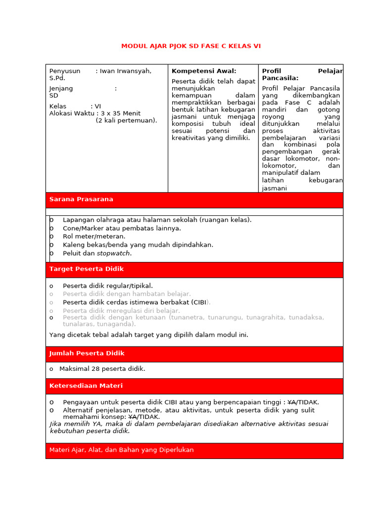 Modul Observasi Kelas 6 | PDF