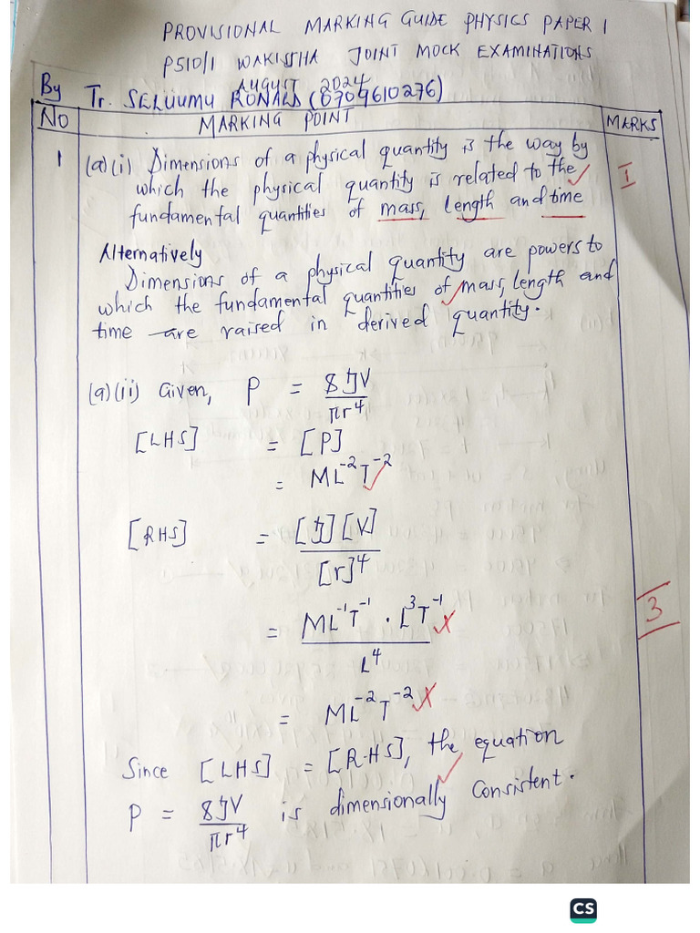 @wakisha 2024 Phy 1 Guide | PDF