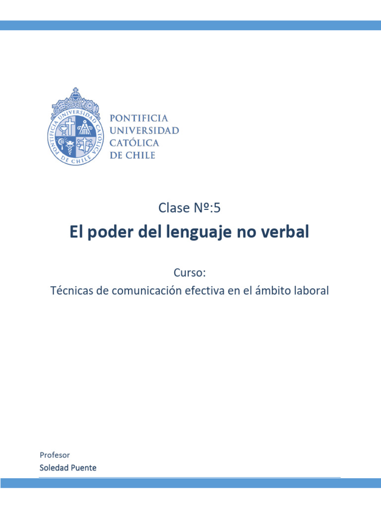 Clase 5_El poder del lenguaje no verbal | PDF | Las emociones | Sicología