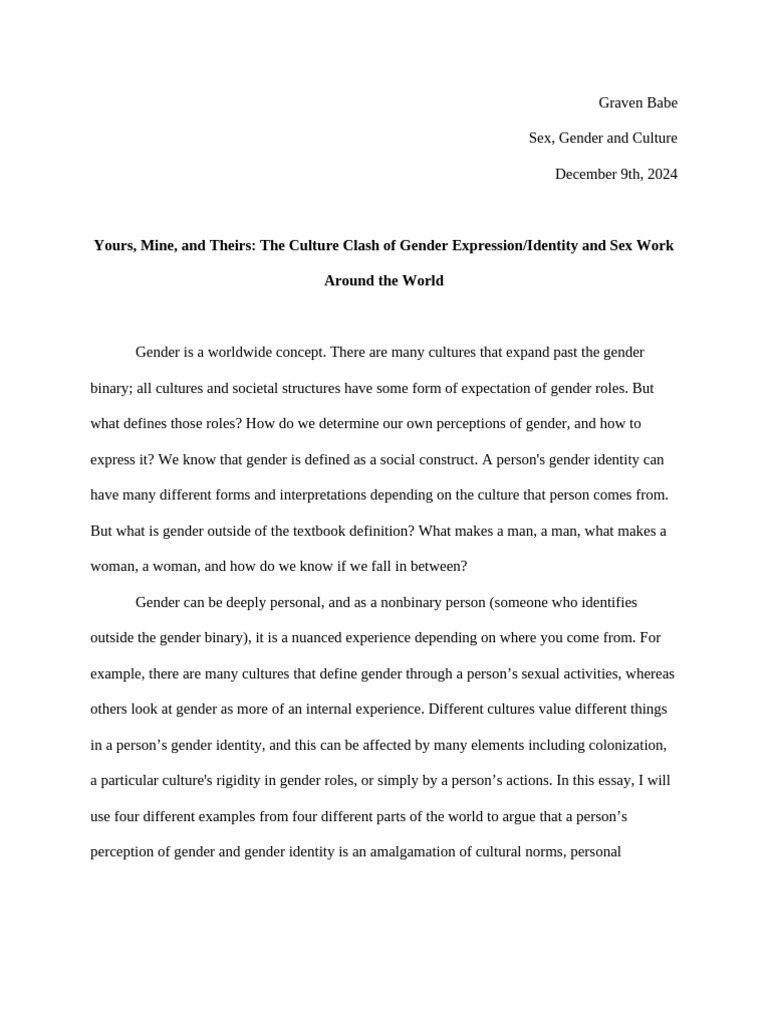 Yours, Mine, and Theirs - The Culture Clash of Gender Expression and ...