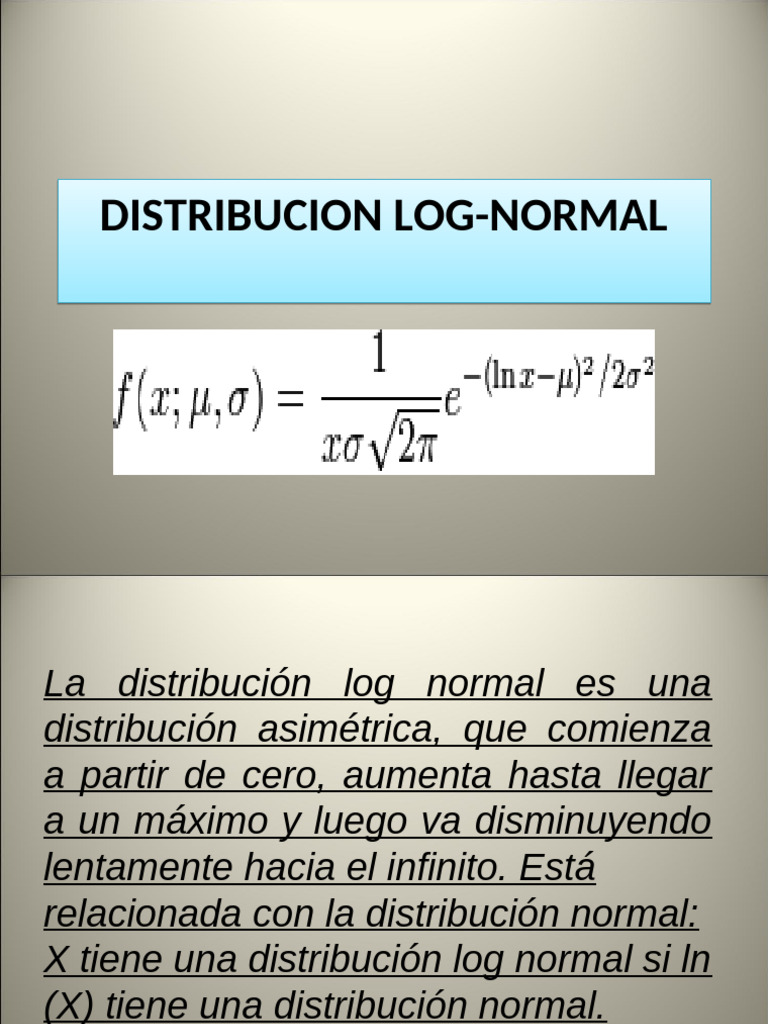 Distribucion Log Normal - Gilberto Barboza | PDF