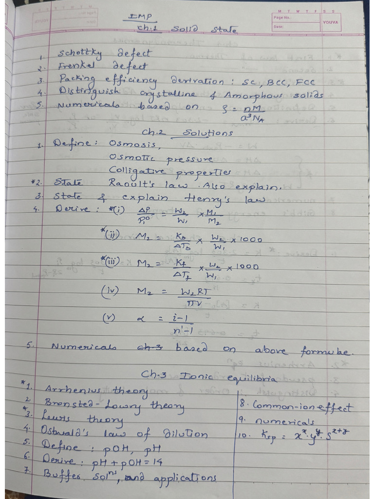 Chem Imp Chap 1 to 6 | PDF