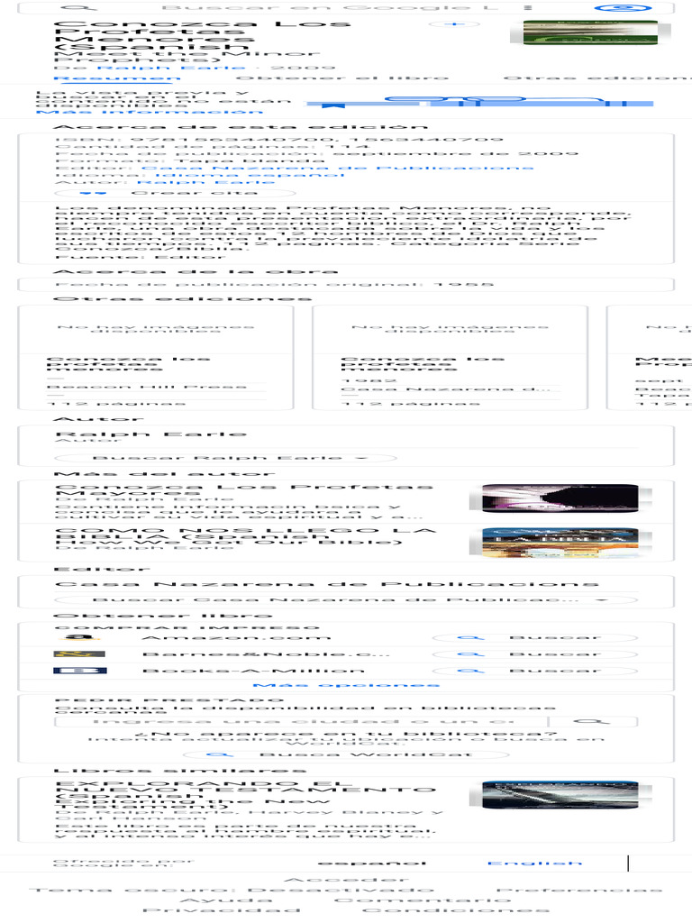Conozca A Los Profetas Menores Pdf