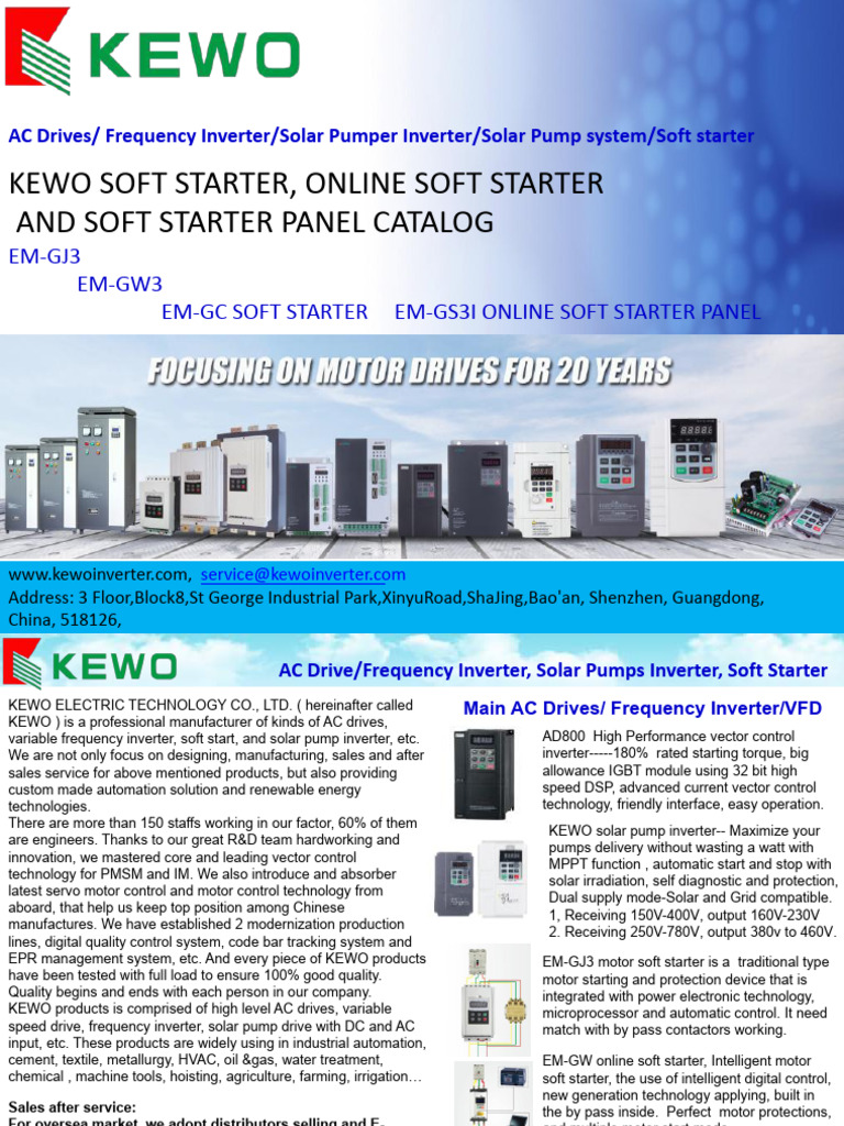 Kewo soft starter catalog | PDF | Power Supply | Power Inverter