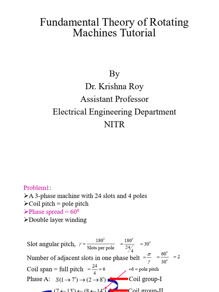 Fundamental Theory of Rotating Machines - Tutorial | PDF | Inductor | Pitch (Music)