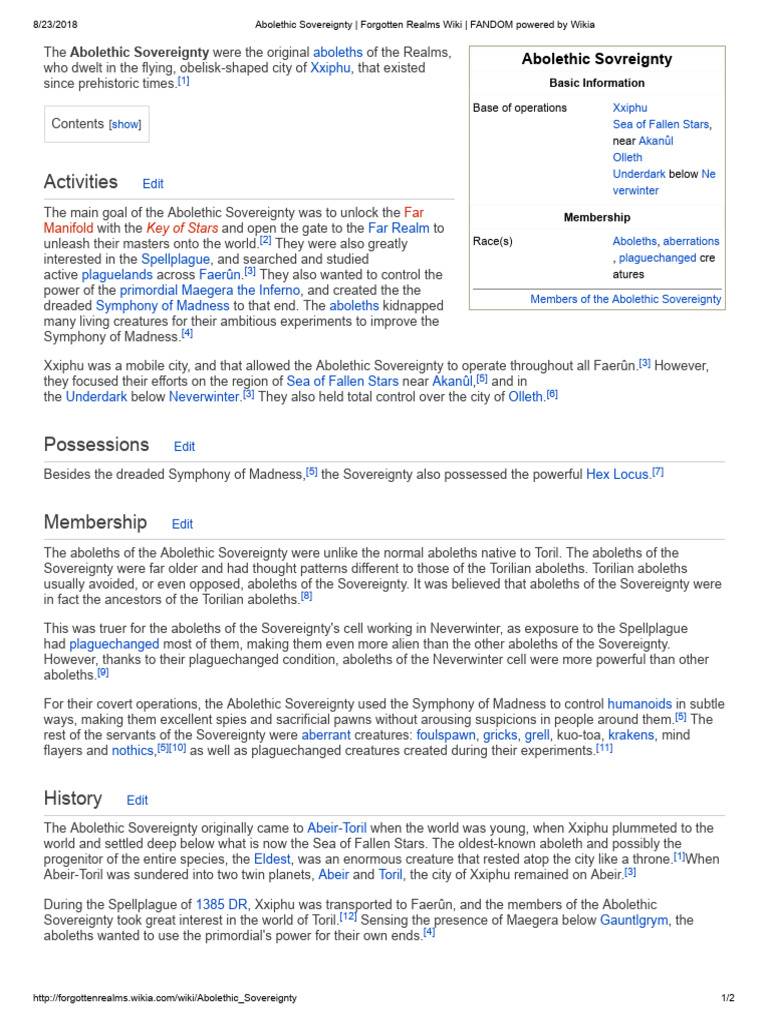 Abolethic Sovereignty Overview | PDF | Dungeons & Dragons