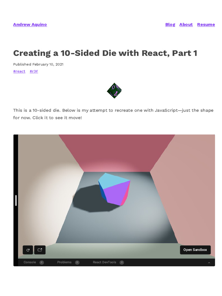 10 Sided Die React | PDF | Triangle | Polytopes