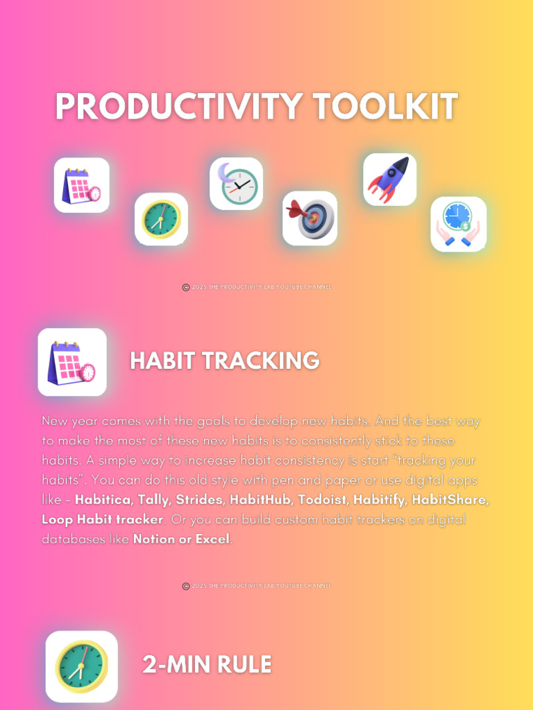 Productivity Toolkit PDF | PDF