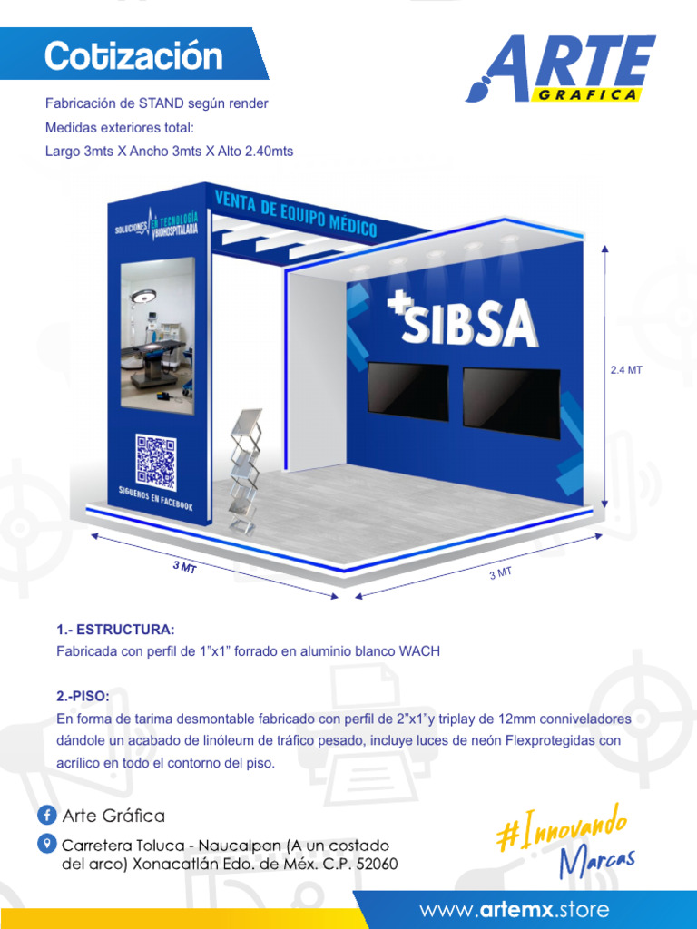 Stand Personalizado de 3x3 mts para Eventos | PDF | Componentes ...