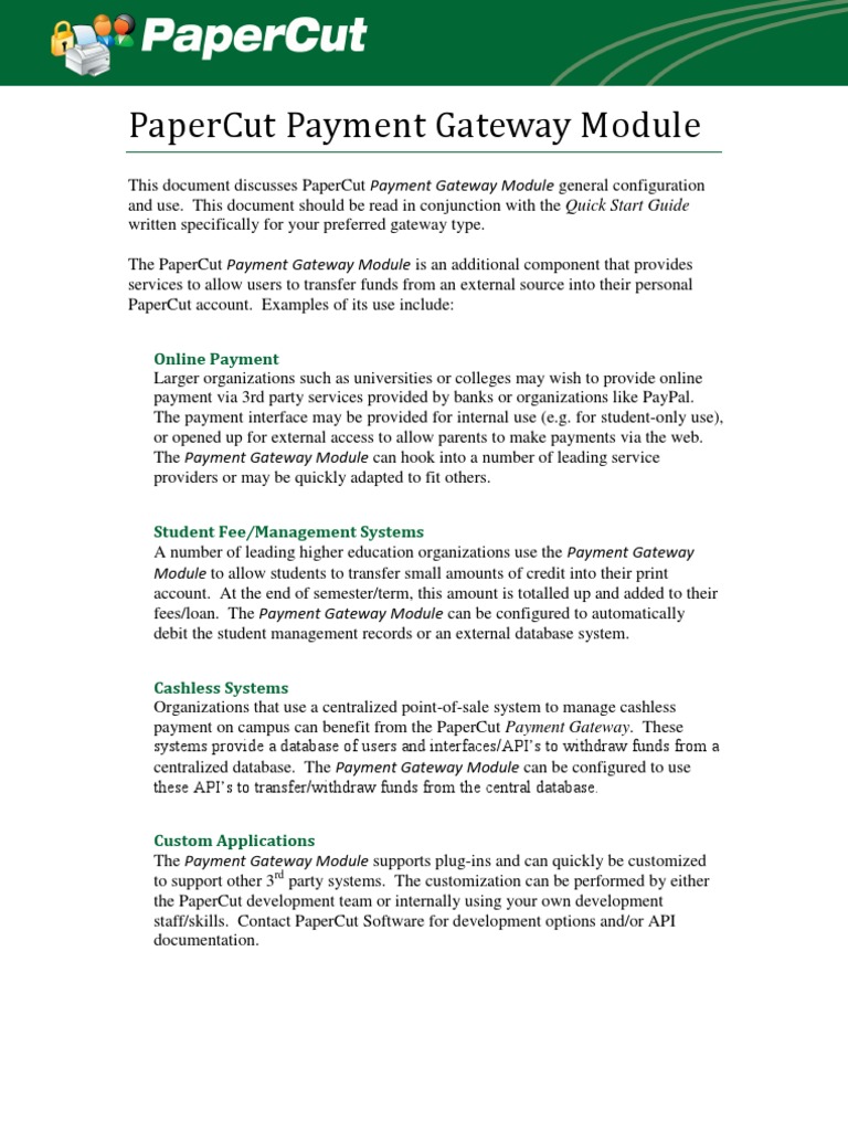Payment Gateway Module Pdf Application Programming Interface