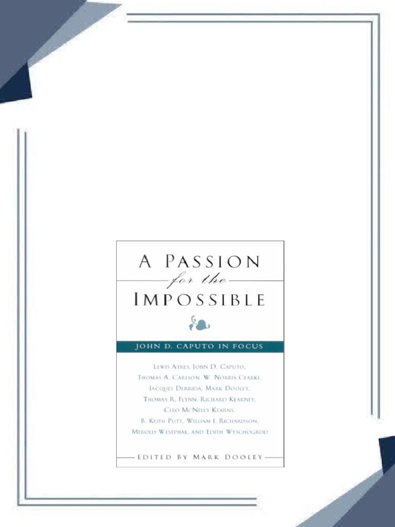 Full A Passion For The Impossible Mark Dooley PDF All Chapters | PDF ...