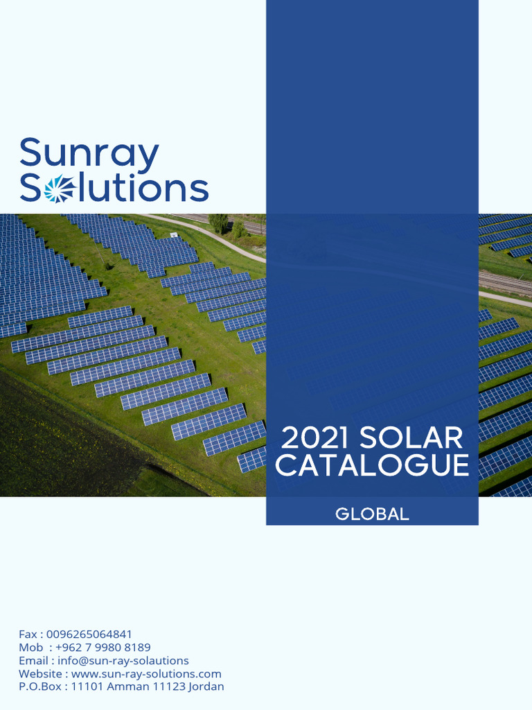 Sunray Solutions - Catalogue | PDF | Photovoltaic System | Solar Power