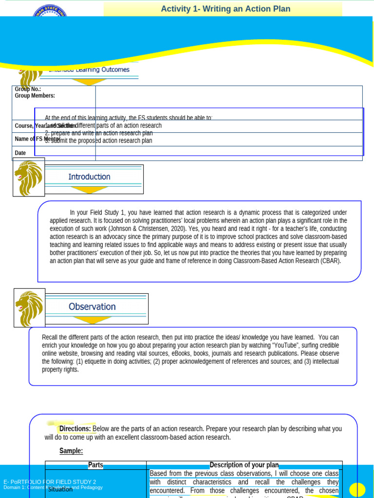 FS-2-Activity-1 | PDF | Behavior Modification | Learning