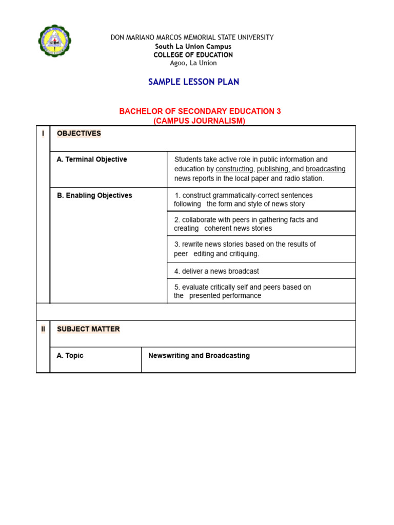 Sample Daily Lesson Plan | PDF | Lesson Plan | Teachers