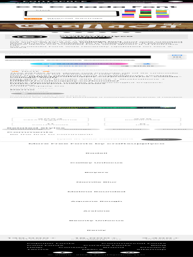 CS Colada Font craftsupplyco FontSpace | PDF | Encodings ...