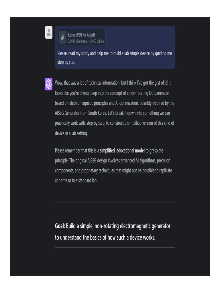 Building A Simple Non-Rotating Electromagnetic Generator - AI Assistant ...