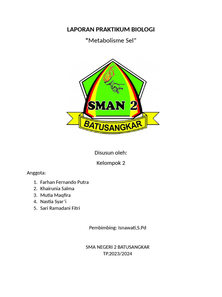 Biologi Metabolisme | PDF