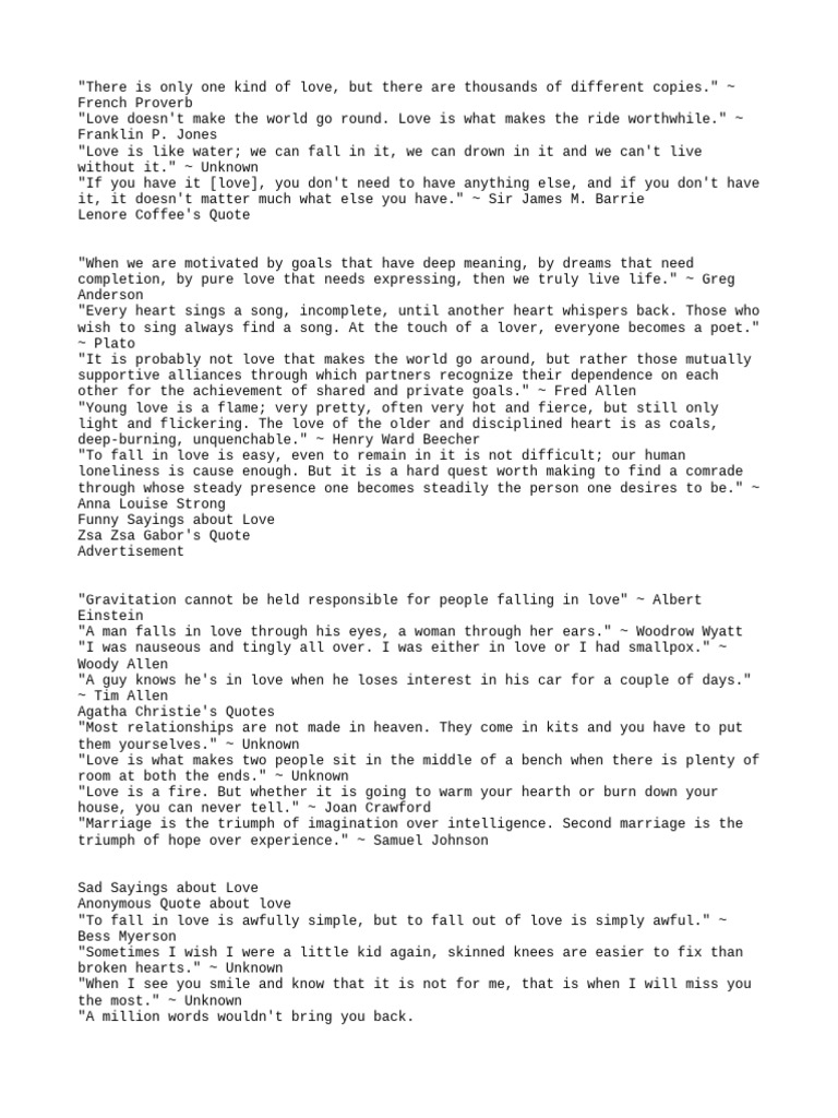 ADORABLE LOVE QUOTES | PDF