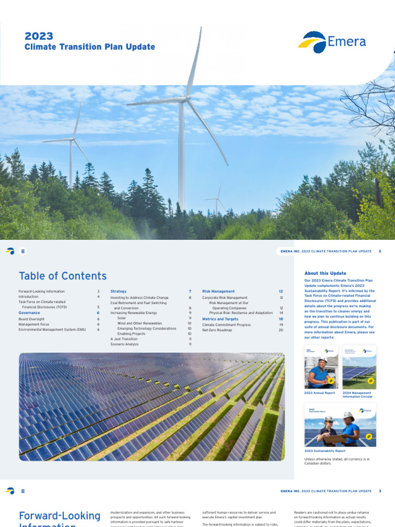 2023 Emera Climate Transition Plan Update | PDF | Sustainable Energy ...