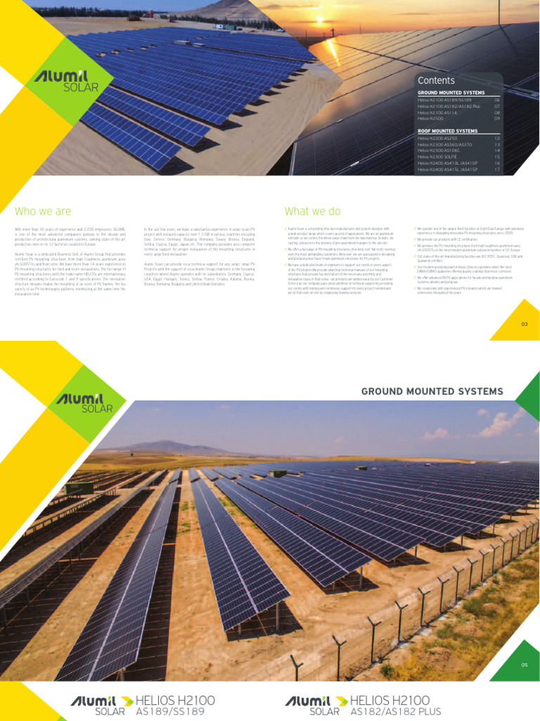 Alumil Solar Catalog 23x29 - EN | PDF | Deep Foundation | Roof