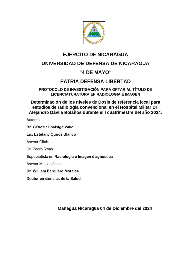 Protocolo de Investigacion Imprimir Final | PDF | Radiología | Imagenes medicas