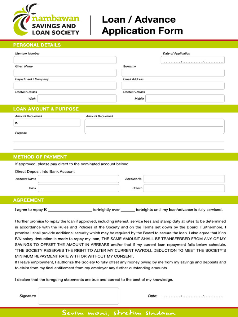 02 Loan-Advance Application Form-2 | PDF