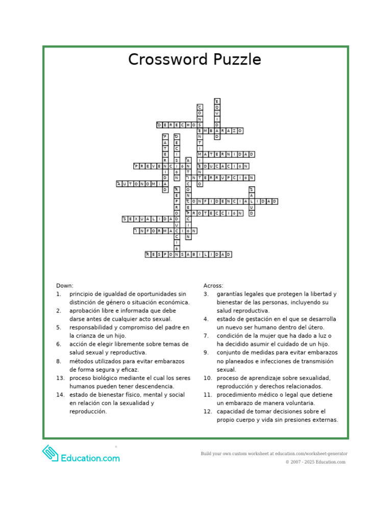 Worksheet Answerkey 1 Pdf El Embarazo La Sexualidad Humana