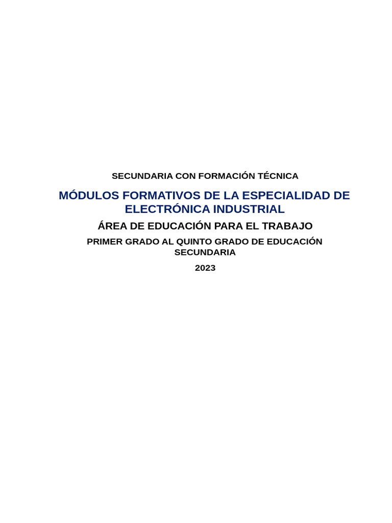 Modulo Formativo - Electronica Industrial1 | PDF | Electrónica | Software