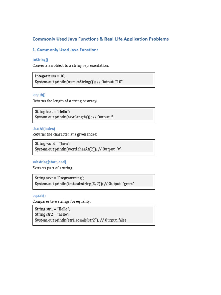 Java Functions and Loops | PDF | String (Computer Science) | Computing