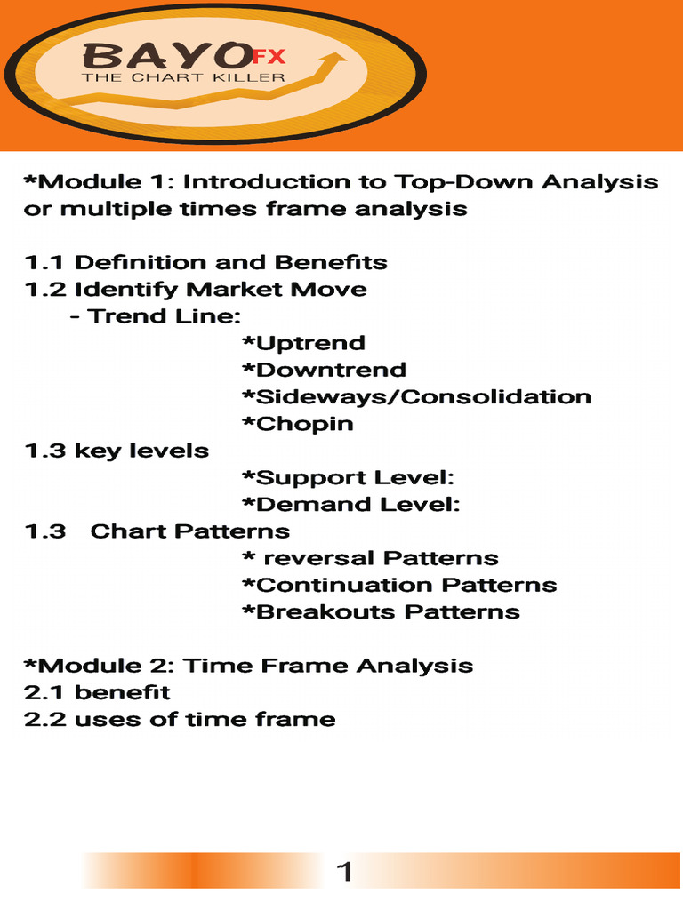 Top Down Analysis by Bayo Forex | PDF