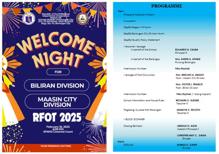 Rfot Welcome Night | PDF