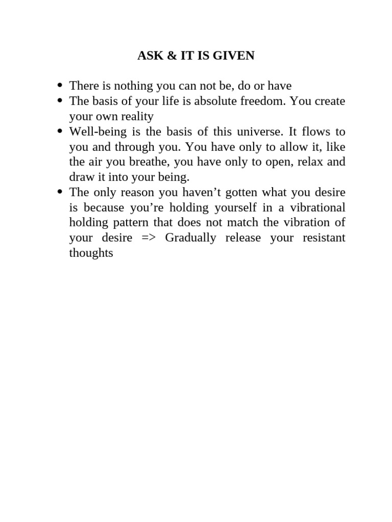 Ask & It Is Given | PDF