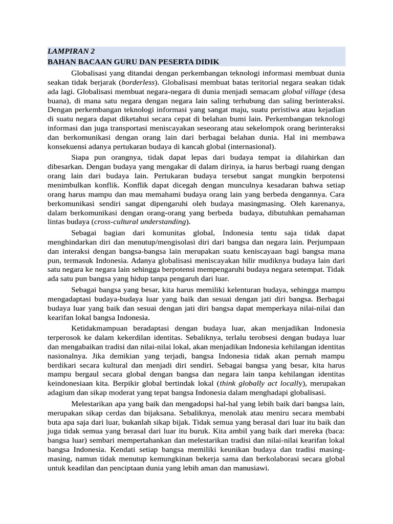 Interaksi Budaya Nusantara Di Kancah Dunia | PDF