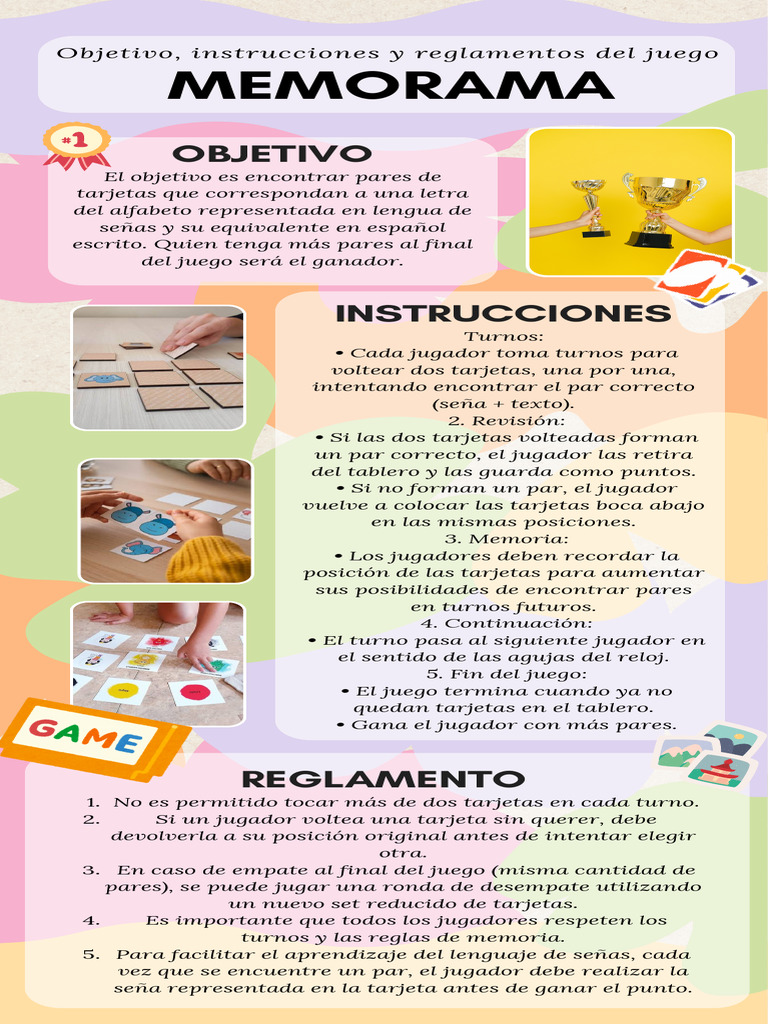 Instrucciones Memorama | PDF