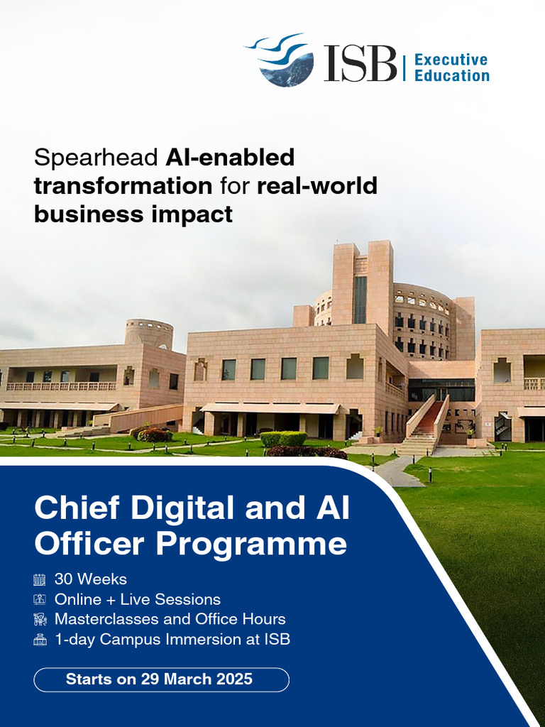 Isb Cdaio Q3fy25 Brochure | PDF | Artificial Intelligence | Intelligence (AI) & Semantics