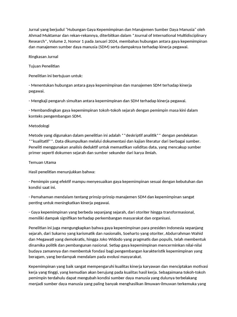 Ringkasan Jurnal | PDF