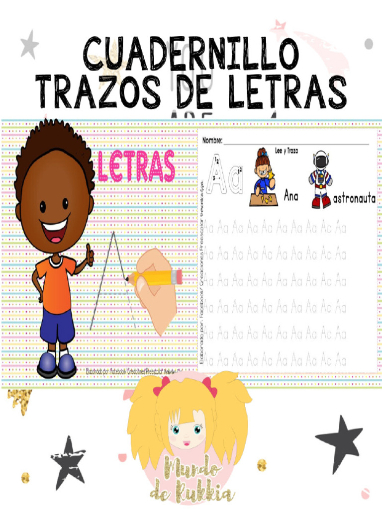 Cuadernillo Trazos Del Abecedario Por Mundo de Rukkia | PDF