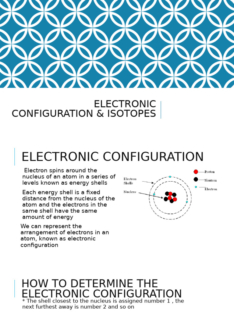 Electronic Configuration And Isotopes Pdf Isotope Atoms