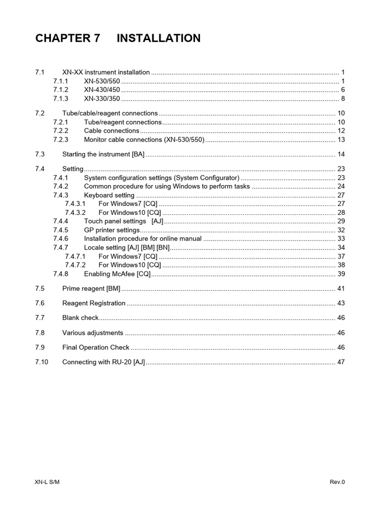 XN-L E Chap07 Installation | PDF | Button (Computing) | Computer Keyboard