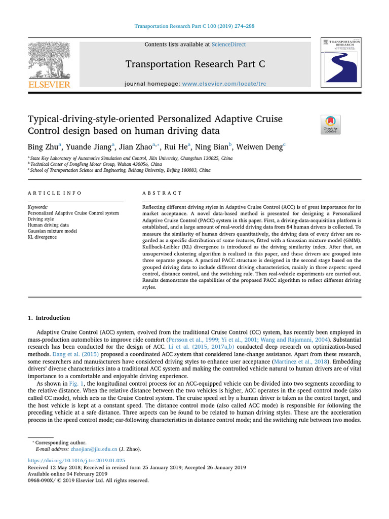 Typical-Driving-Style-Oriented Personalized Adaptive Cruise - Control ...
