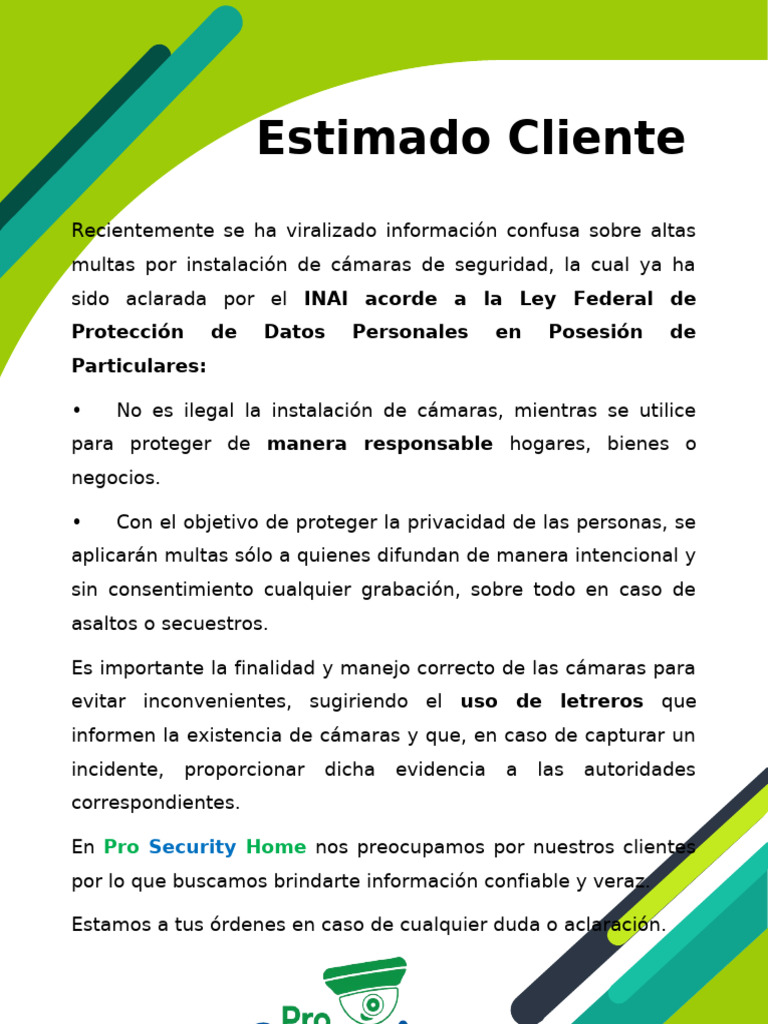 Estimado Cliente | PDF