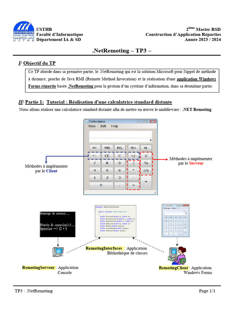 TP3-Partie 1 | PDF | C# (Langage de programmation) | Interface (Informatique)
