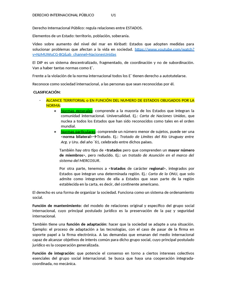 Derecho Internacional Público: Normas y Principios | PDF | Ley internacional | Justicia