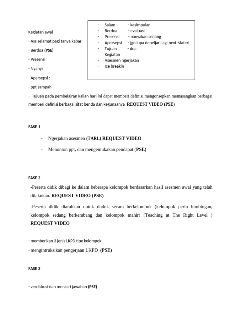 Susunan Acara Prinsip | PDF